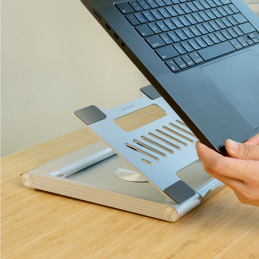 Revolve Laptop Stand with Detachable 7-in-1 Docking Station – Omnidesk
