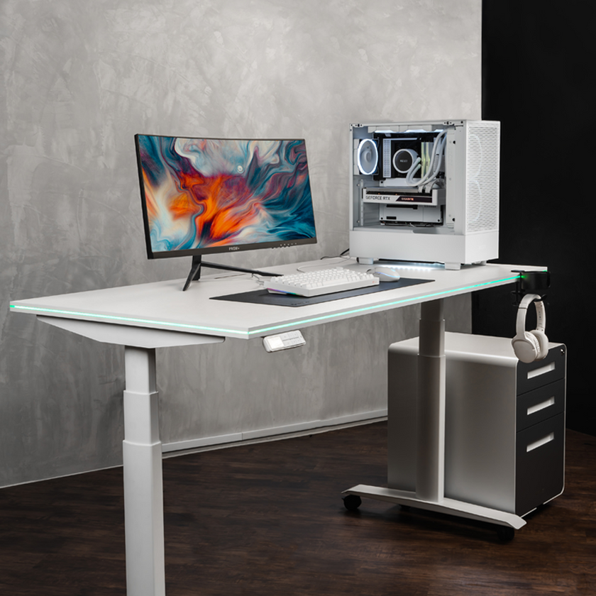 Omnidesk Ascent Radiance | RGB Ergonomic Adjustable Standing Desk